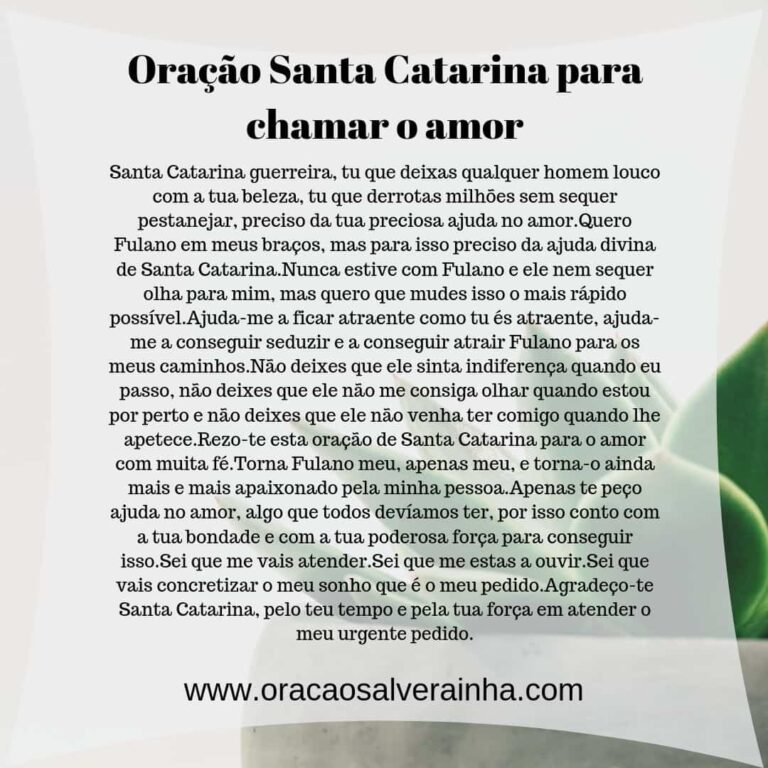 Oração De Santa Catarina Para Trazer Amor De Volta E Amansar