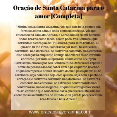 Oração De Santa Catarina Para Trazer Amor De Volta E Amansar